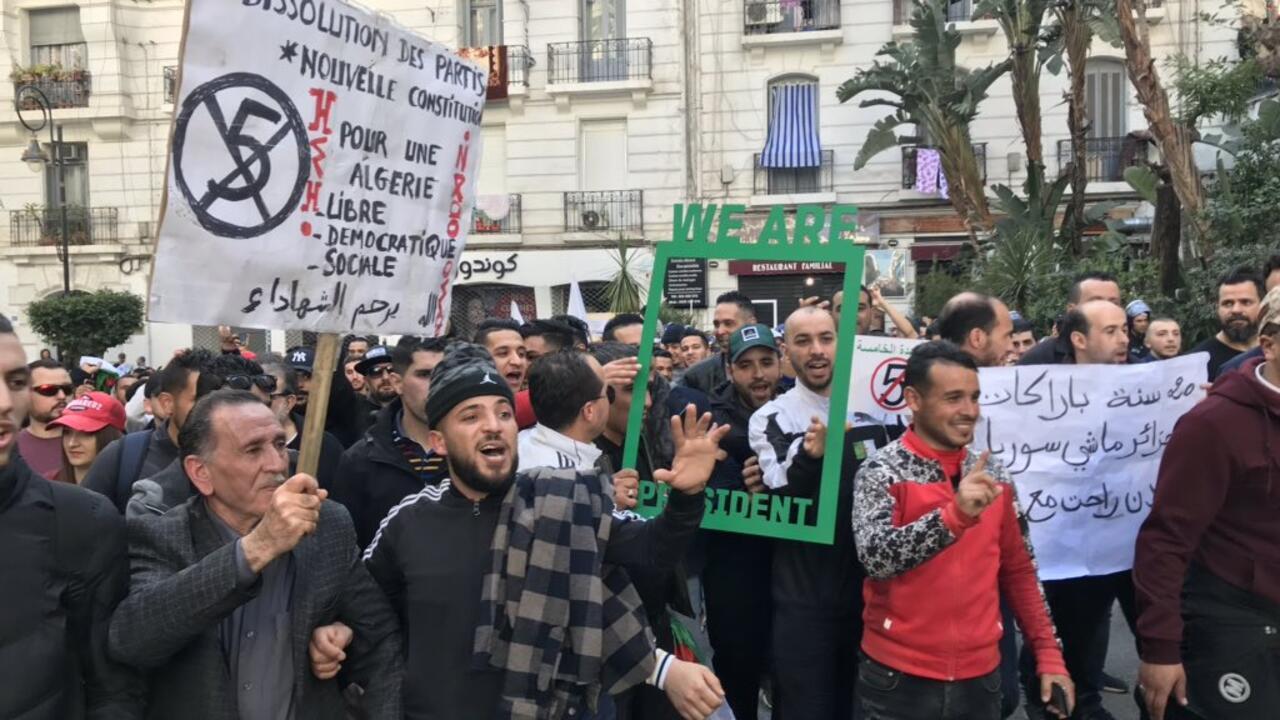 Tens Of Thousands Protest In Algiers Against Bouteflikas Bid For Fifth