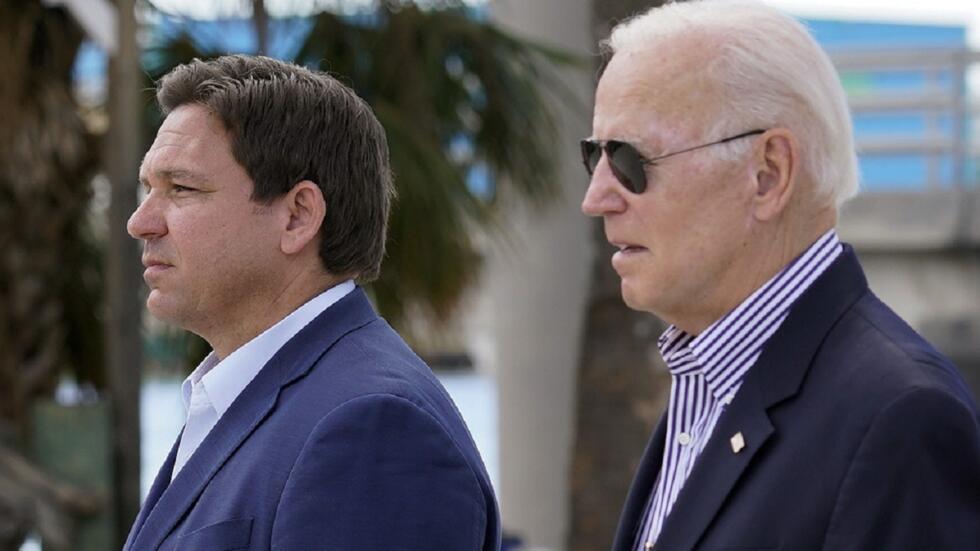 États-Unis: Joe Biden en Floride avec Ron DeSantis auprès des sinistrés ...