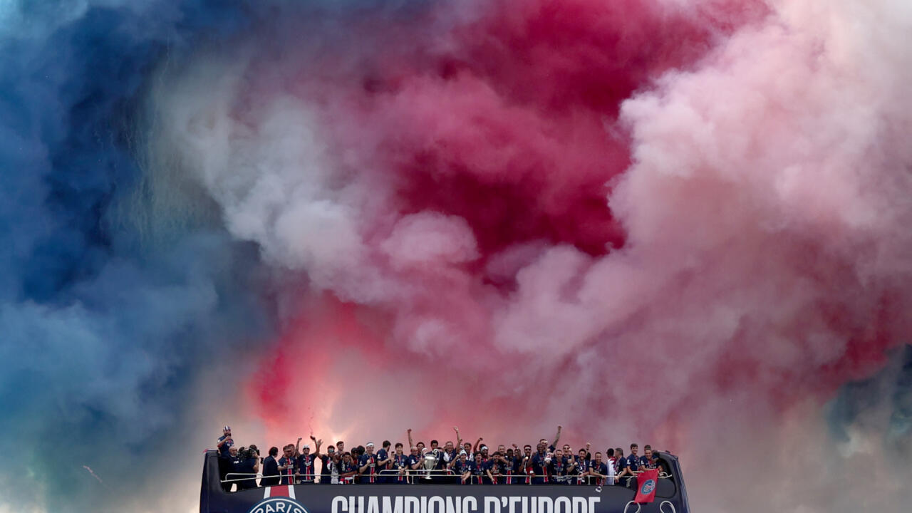 Jubilant PSG parade Champions League trophy in Paris