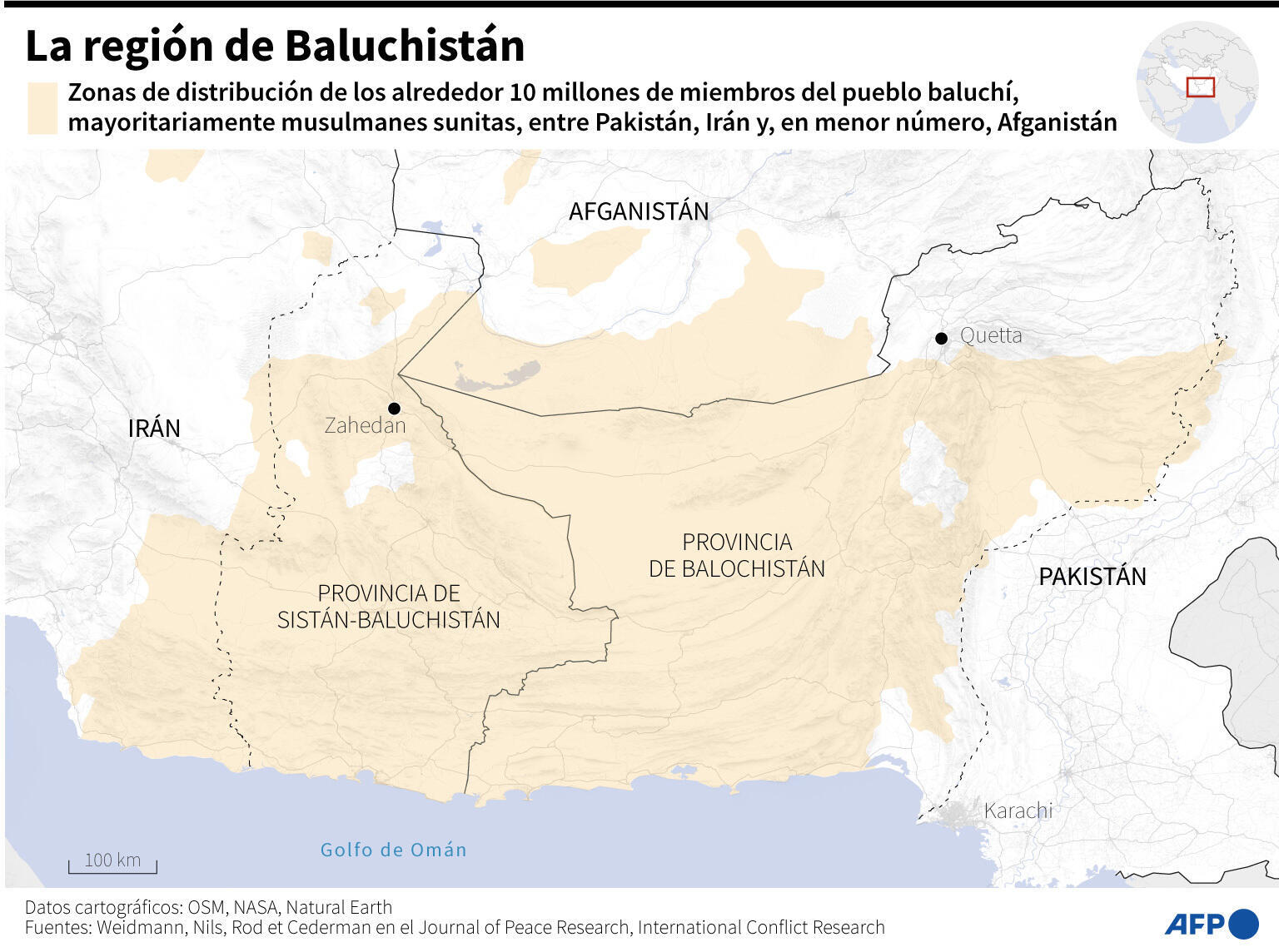 Baluchistán, una región conflictiva en la frontera entre Irán y Pakistán