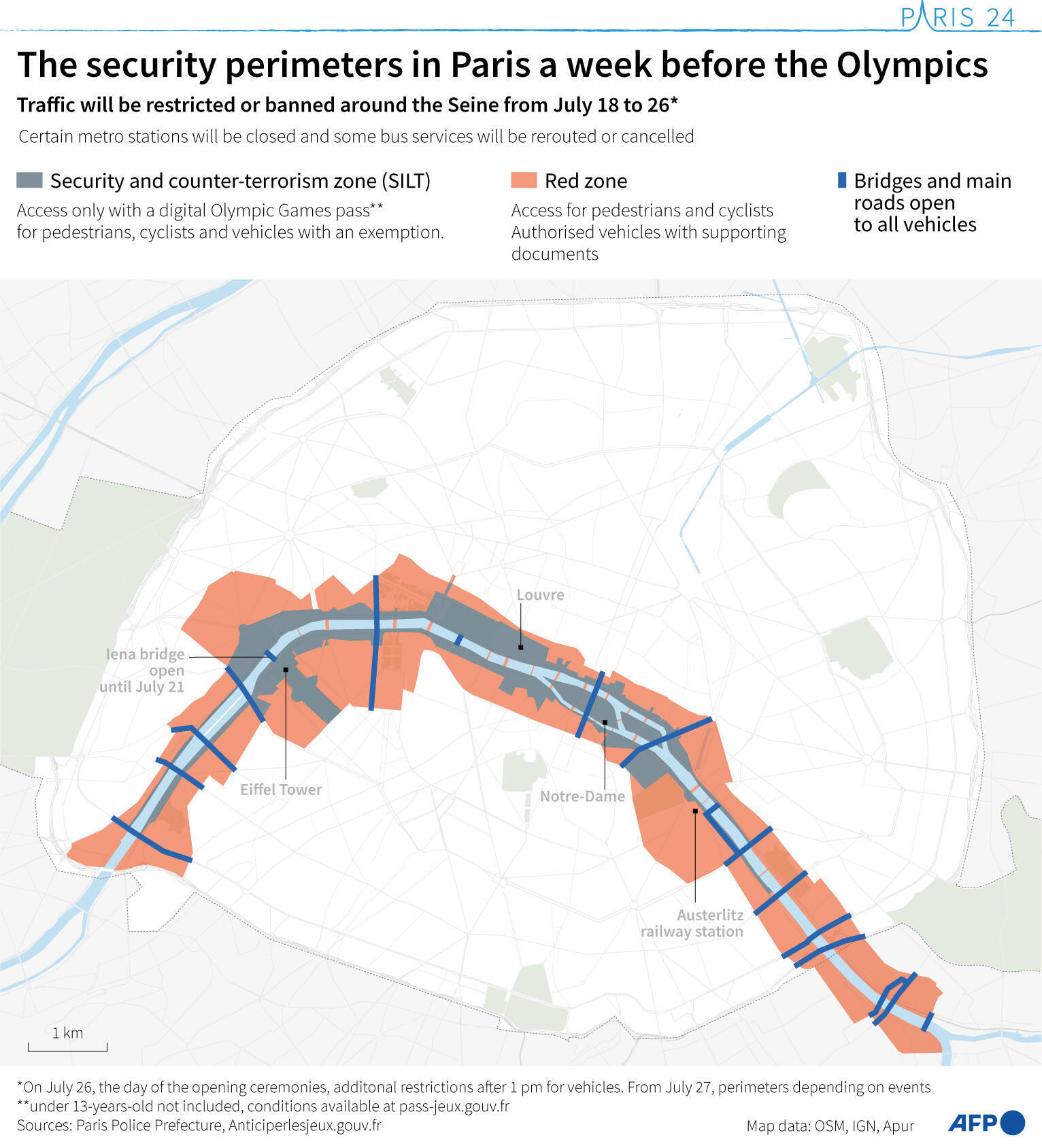 Snipers, divers and AI: securing the Paris Olympics opening ceremony