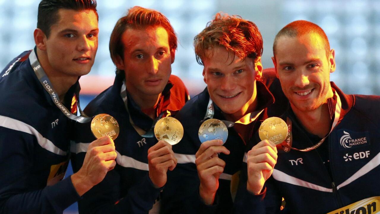 Natation: la France championne du monde du relais 4x100 mètres hommes