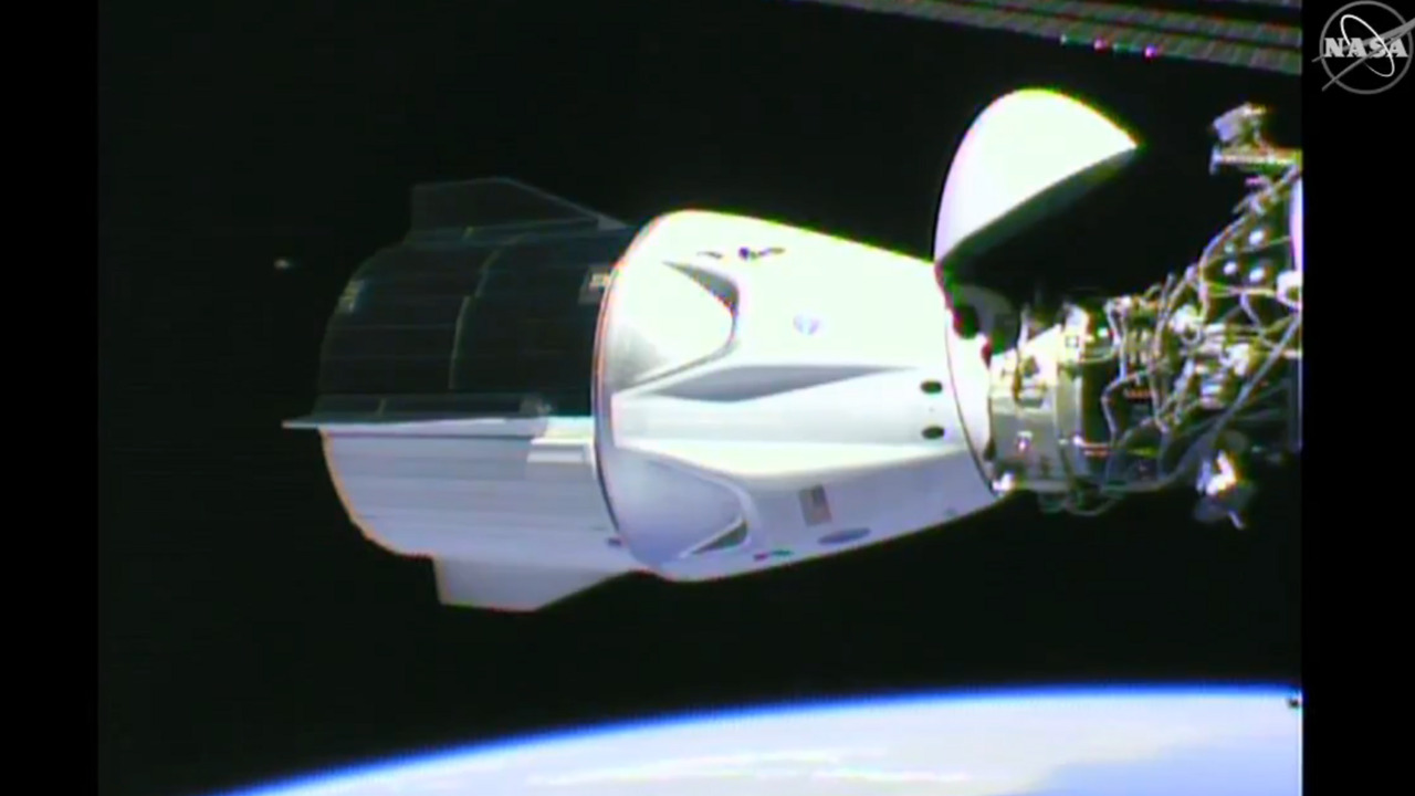 SpaceX Crew Dragon capsule completes docking at International Space Station
