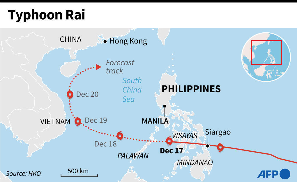 One dead as powerful typhoon batters the Philippines