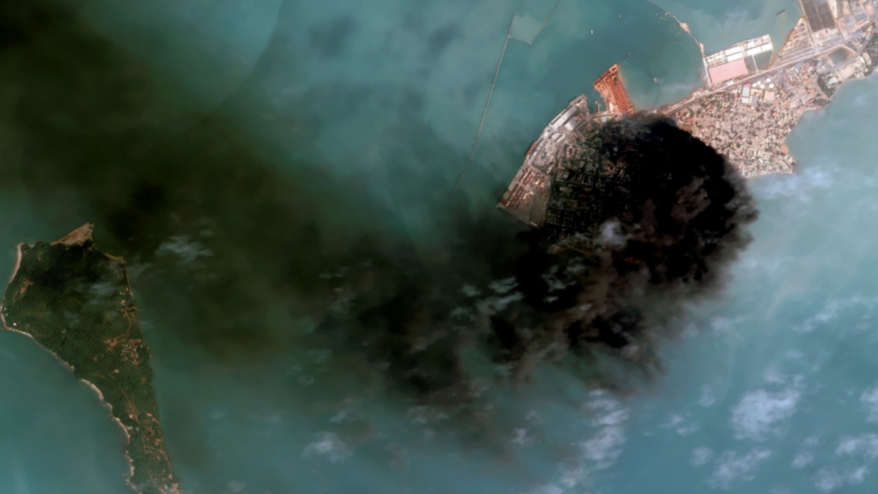 Guinée: l’explosion du dépôt d’hydrocarbures de Conakry vue depuis l'espace