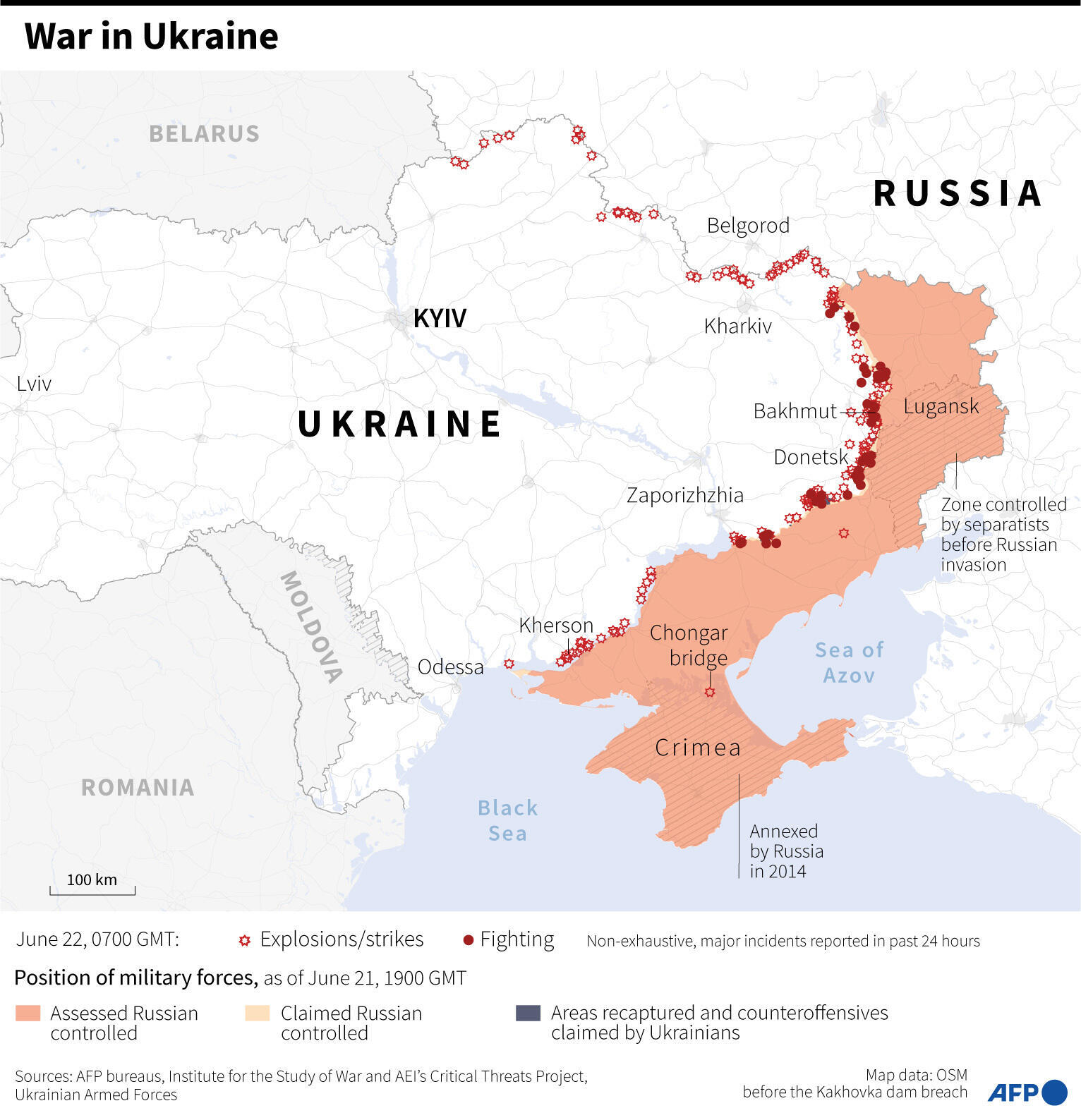 Ukrainian strike hits key Russian-held bridge