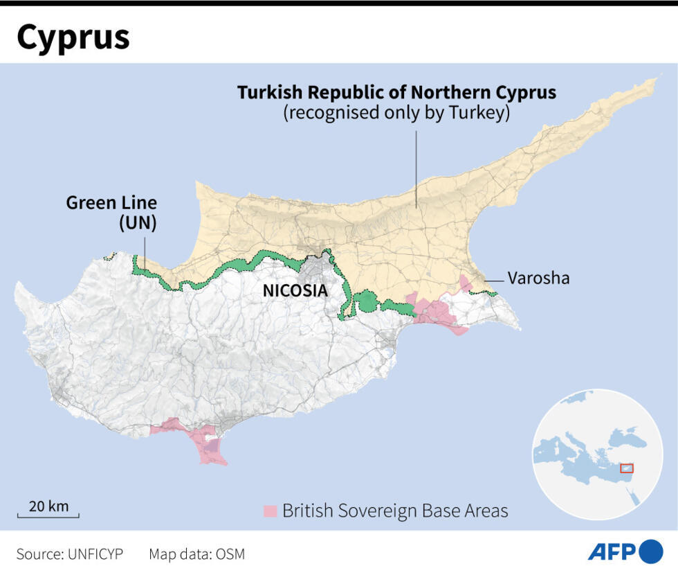 Stark divide remains as Cyprus marks 50 years since Turkish invasion