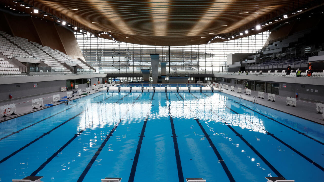 Macron unveils Olympic Aquatics Centre in countdown to Paris Games