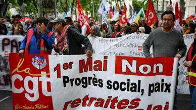 French trade unions stage nationwide strikes as PM Michel Barnier ...