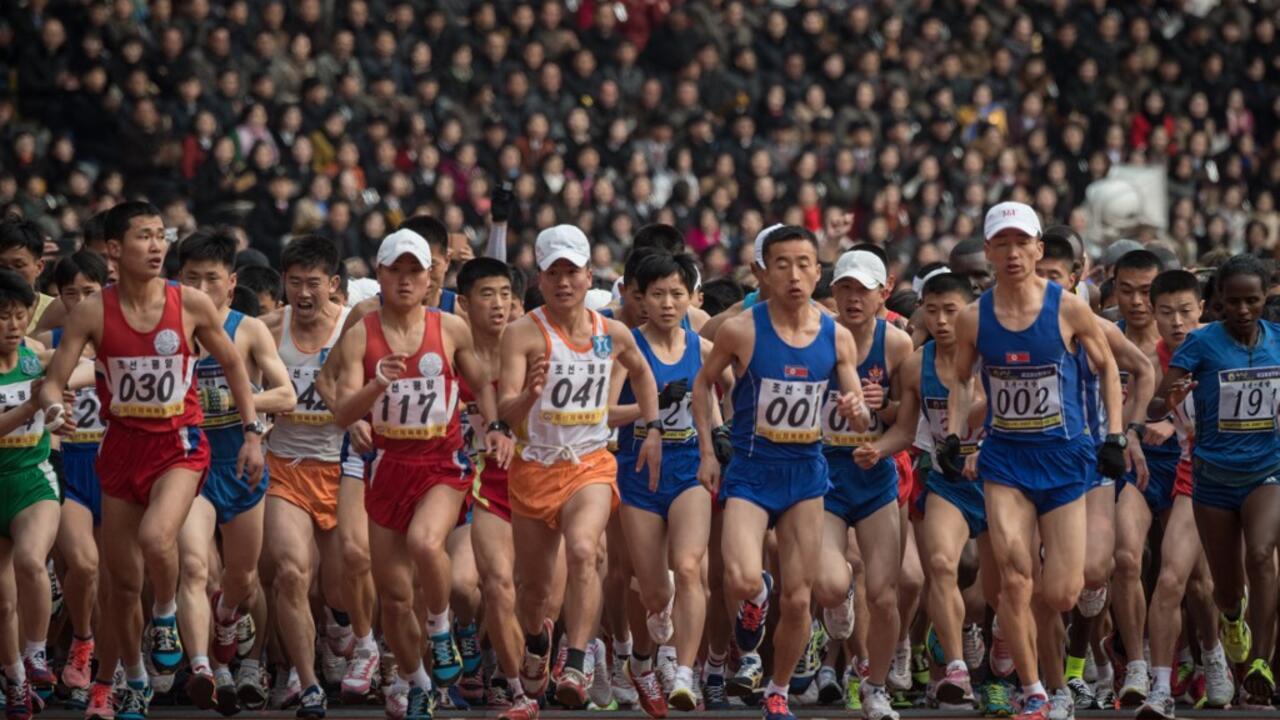 Corée du Nord: le marathon de Pyongyang, course la plus surréaliste de ...
