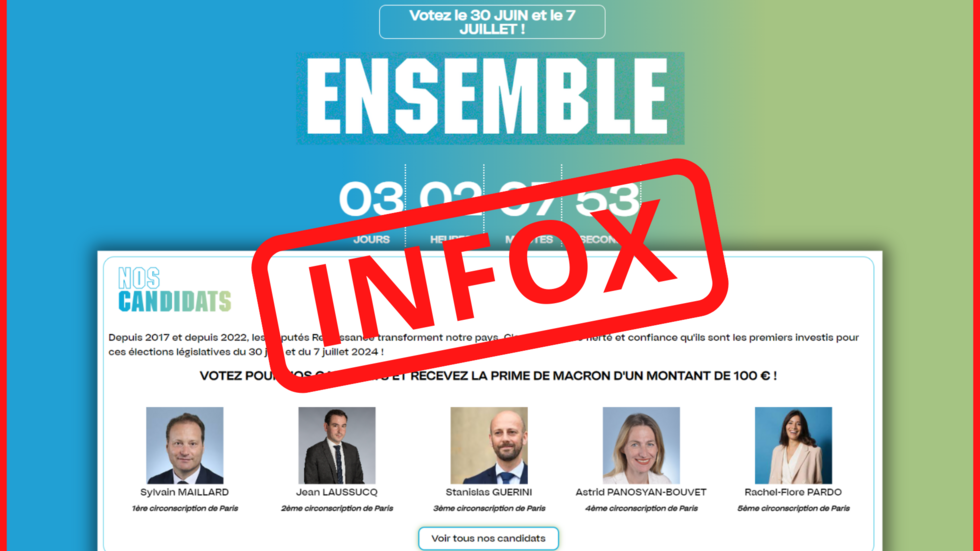 Législatives: une fausse page internet promet des récompenses aux ...