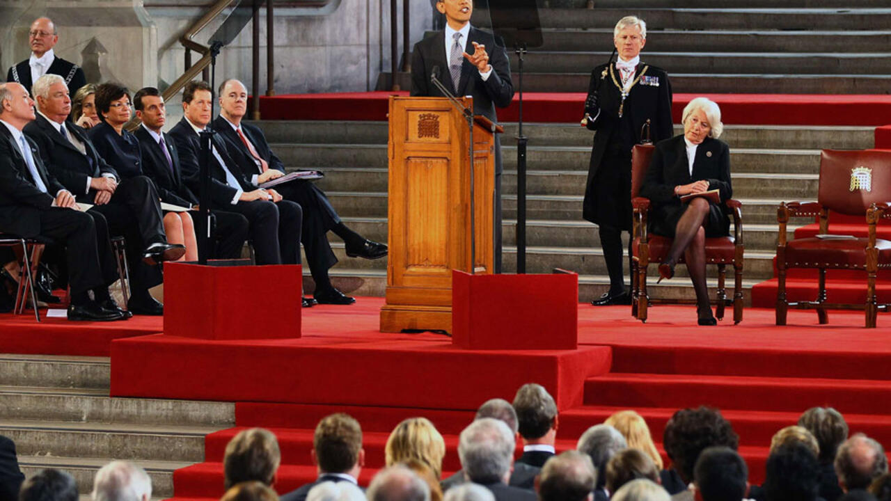 Discours historique de Barack Obama devant le Parlement britannique - RFI