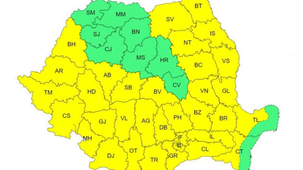 Canicula revine în România. Aproape toată țara, sub cod galben