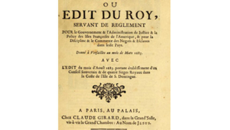 Qu’est-ce que le «code noir» ? - Danse des mots