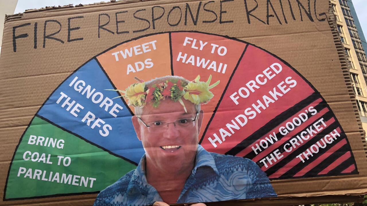 Sydney protesters slam Australian government's apathy on climate change