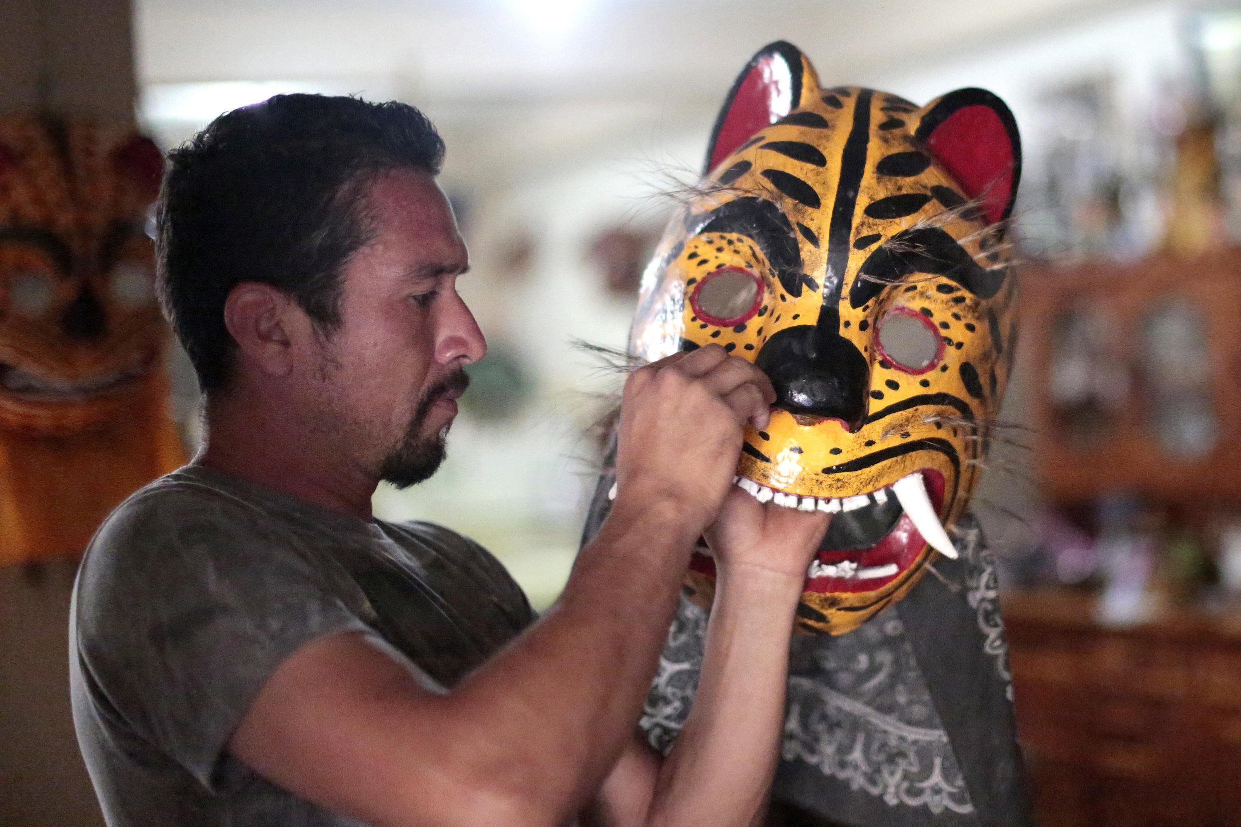 Mexique: dans un contexte tendu, la fête de la «Tigrada» égaie Chilapa