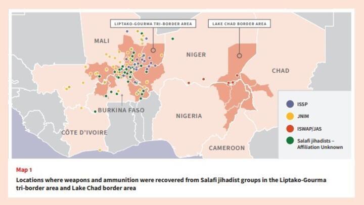 Where do jihadist groups in the Sahel get their weapons?