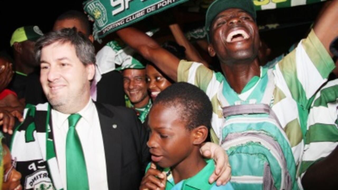 Presidente do Sporting Clube de Portugal em São Tomé - Desporto