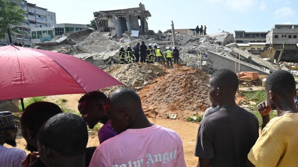 Côte d'Ivoire: stupeur et inquiétude des riverains après l'effondrement mortel d'un immeuble