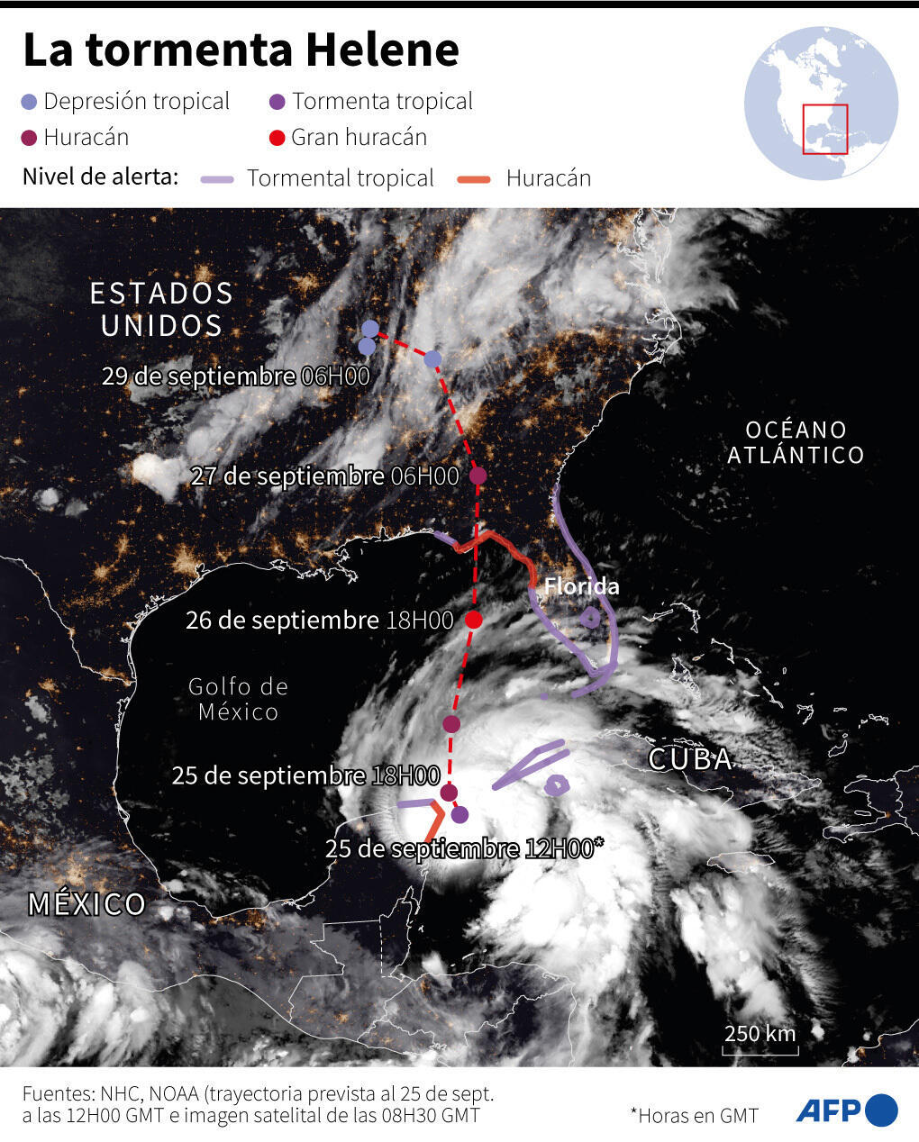 Florida se prepara para la llegada de la tormenta Helene como huracán