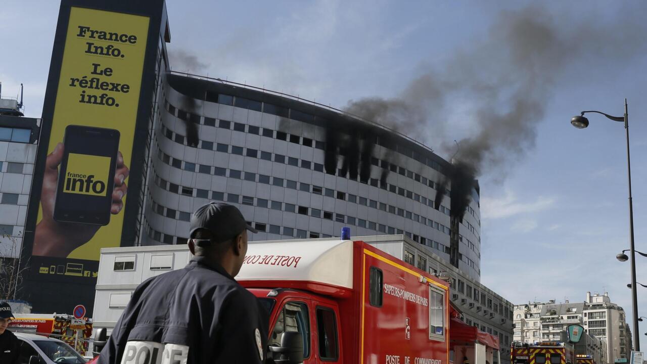 Fire at French public radio headquarters in Paris
