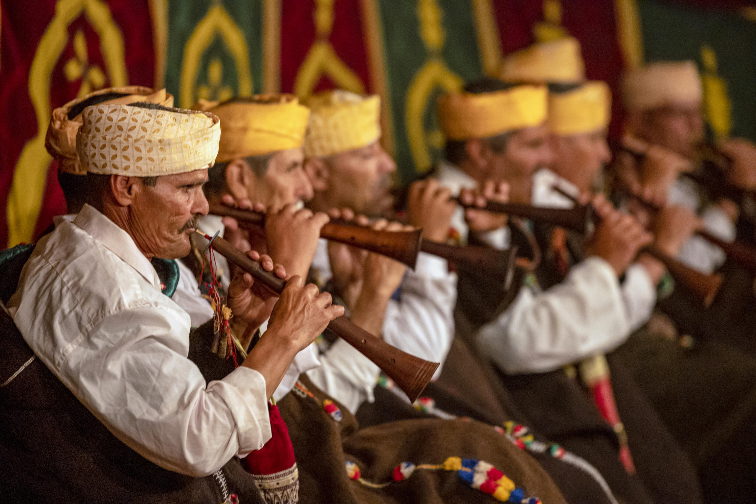 Ancient Moroccan mountain music entrances festival crowd