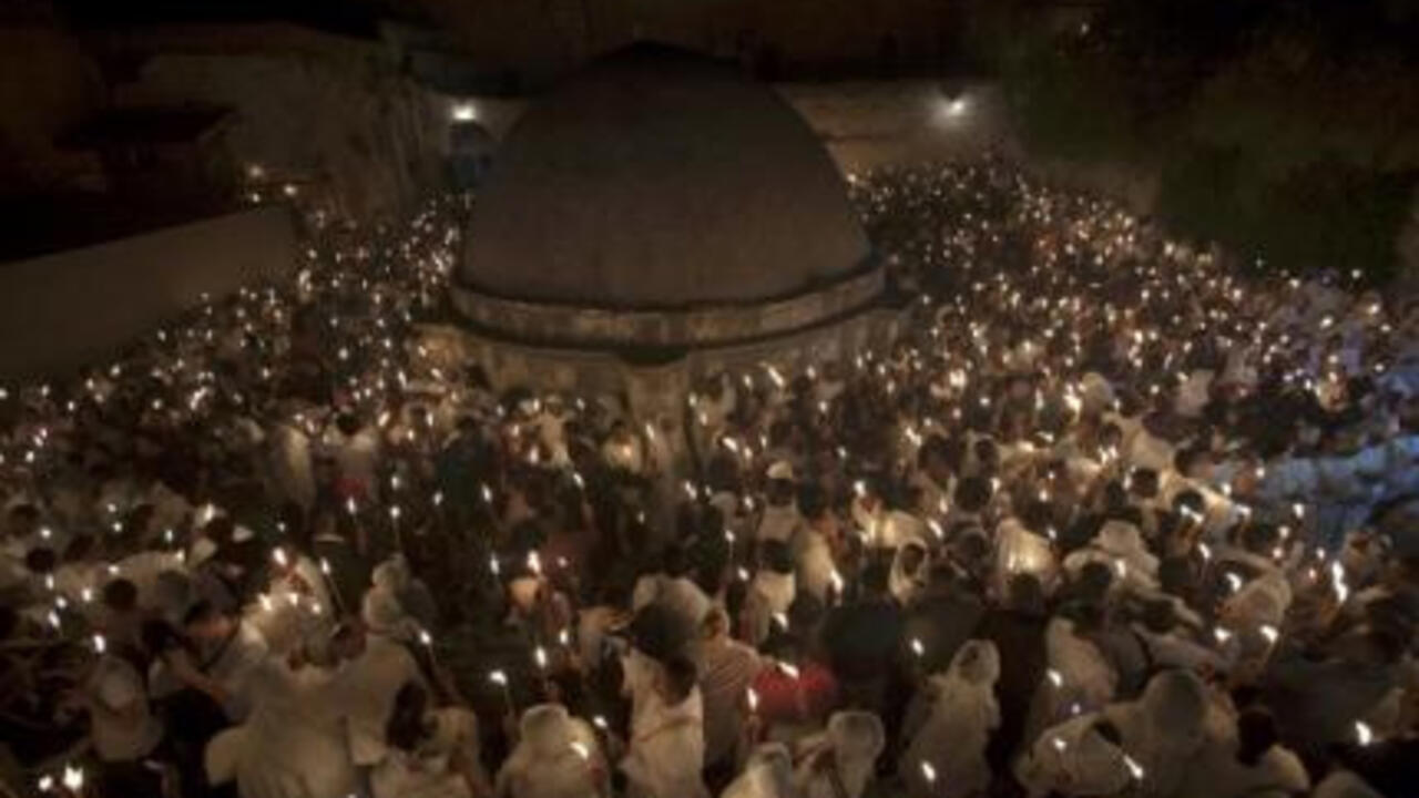 Christian pilgrims celebrate Easter in Jerusalem