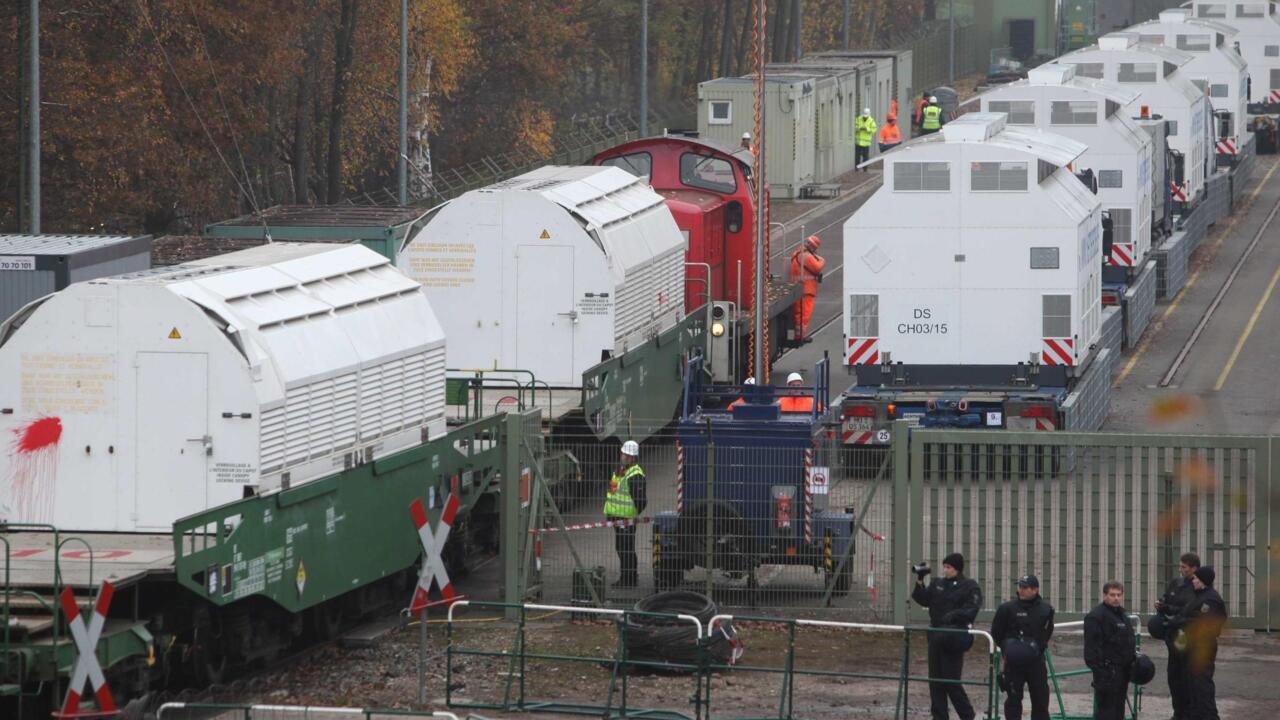 Nuclear waste train arrives in Germany, despite protests