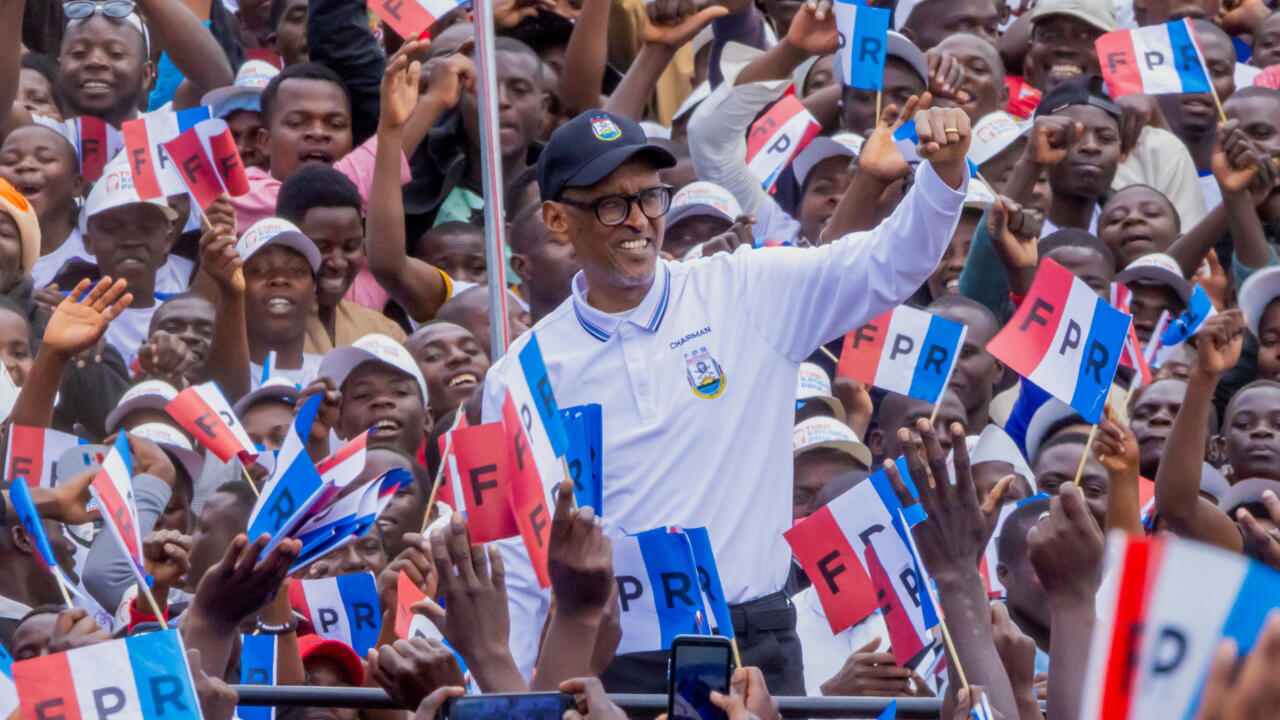 Rwanda: le président Paul Kagame, candidat à sa réélection, donne son ...