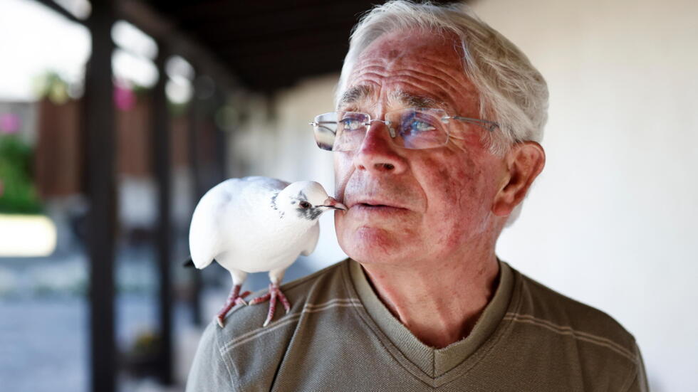 In France's wild west: an elderly man's best friend is his bird