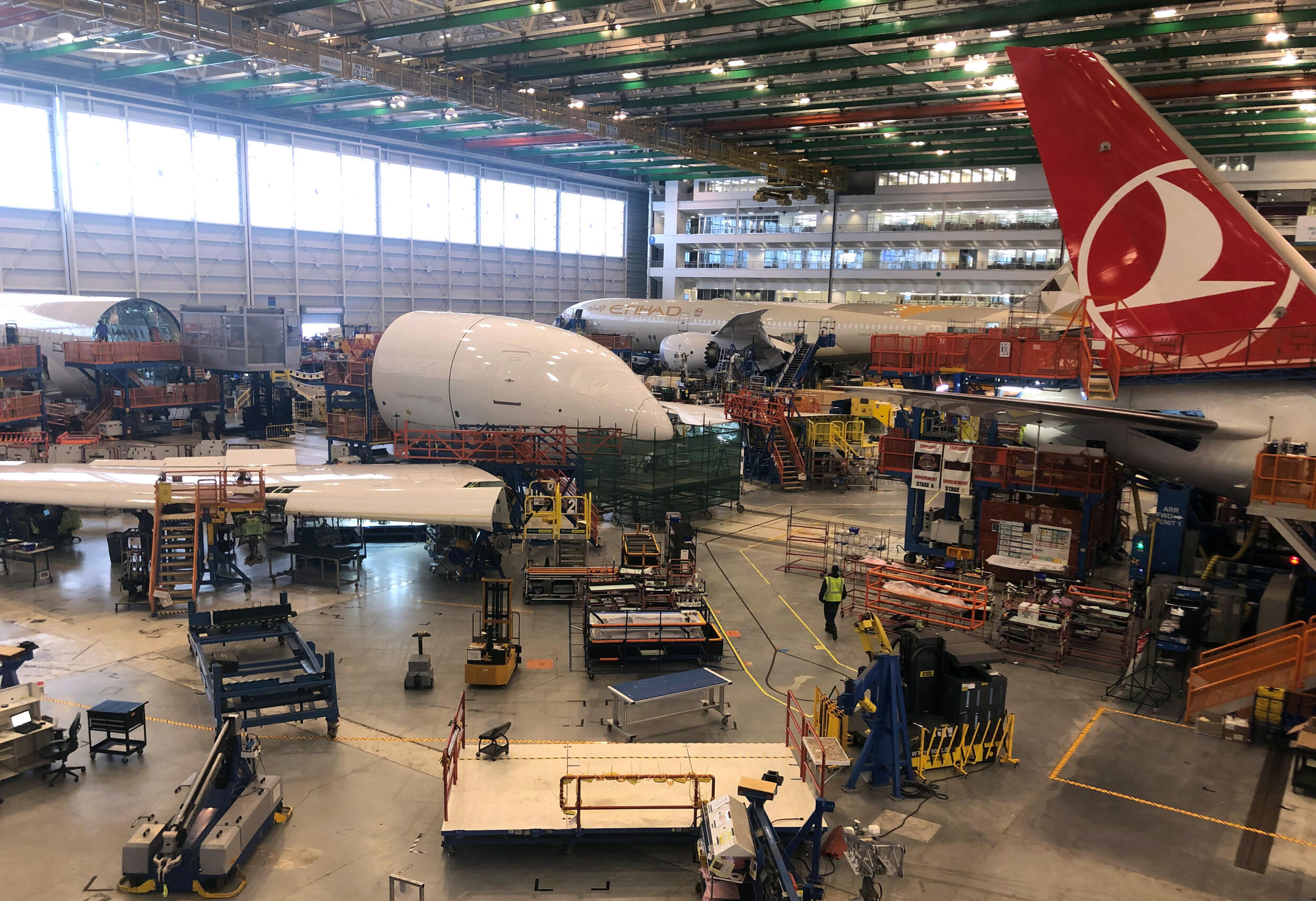 At its 787 Dreamliner factory, Boeing prepares for takeoff