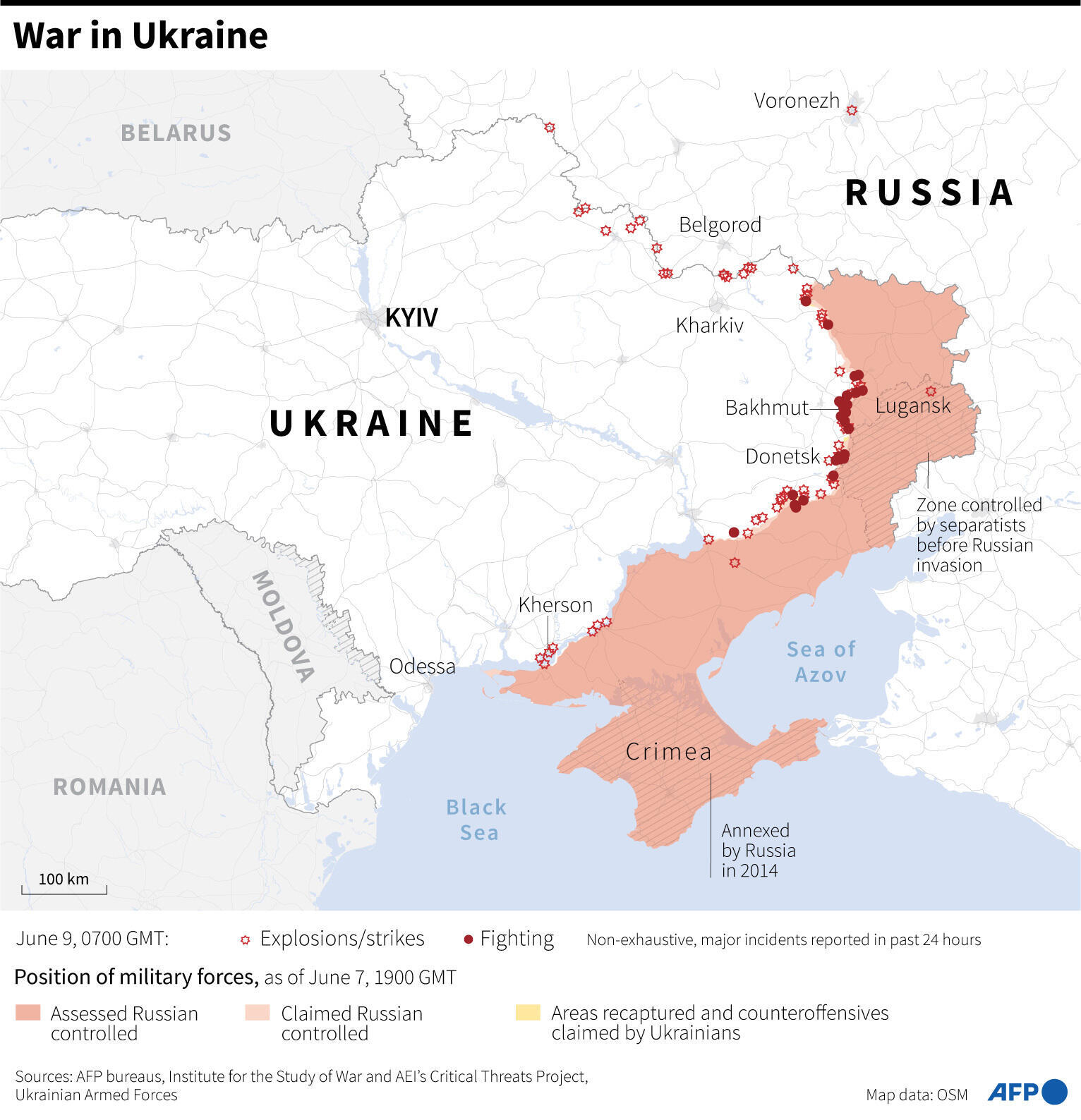 Fighting in south Ukraine as Putin dismisses offensive