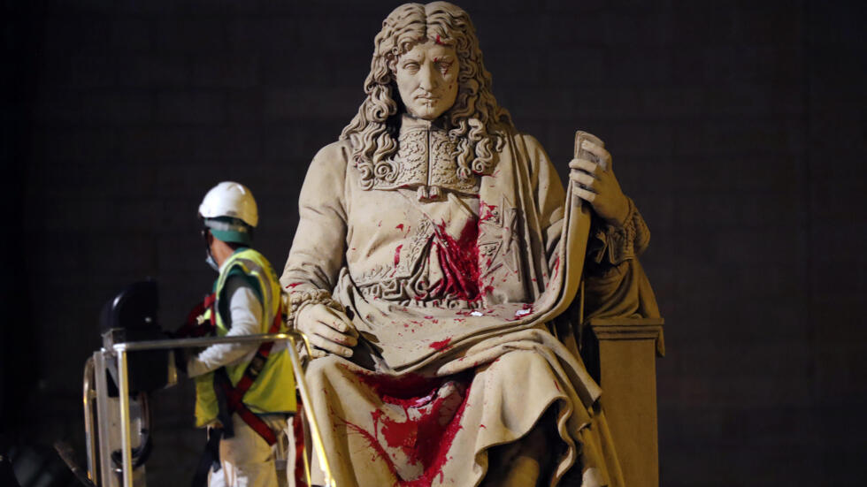 ‘State negrophobia’ graffiti appears on statue of ‘Black Code’ author