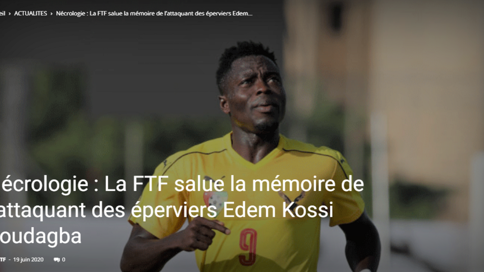 Football: les Togolais en deuil après la disparition d'Edem Kossi Koudagba