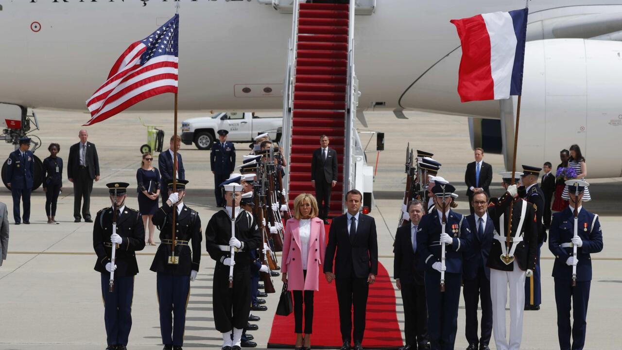 Emmanuel Macron à Washington pour une visite d'Etat de trois jours