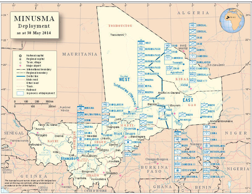 Mali: quatre soldats de la Minusma tués dans un attentat à Aguelhok