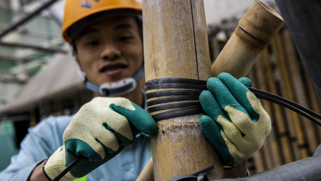 Los andamios de bambú de Hong Kong preservan una tradición ancestral