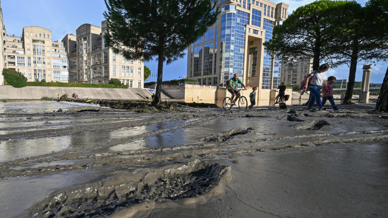 Drought-hit French towns now 'under water' as violent storms arrive