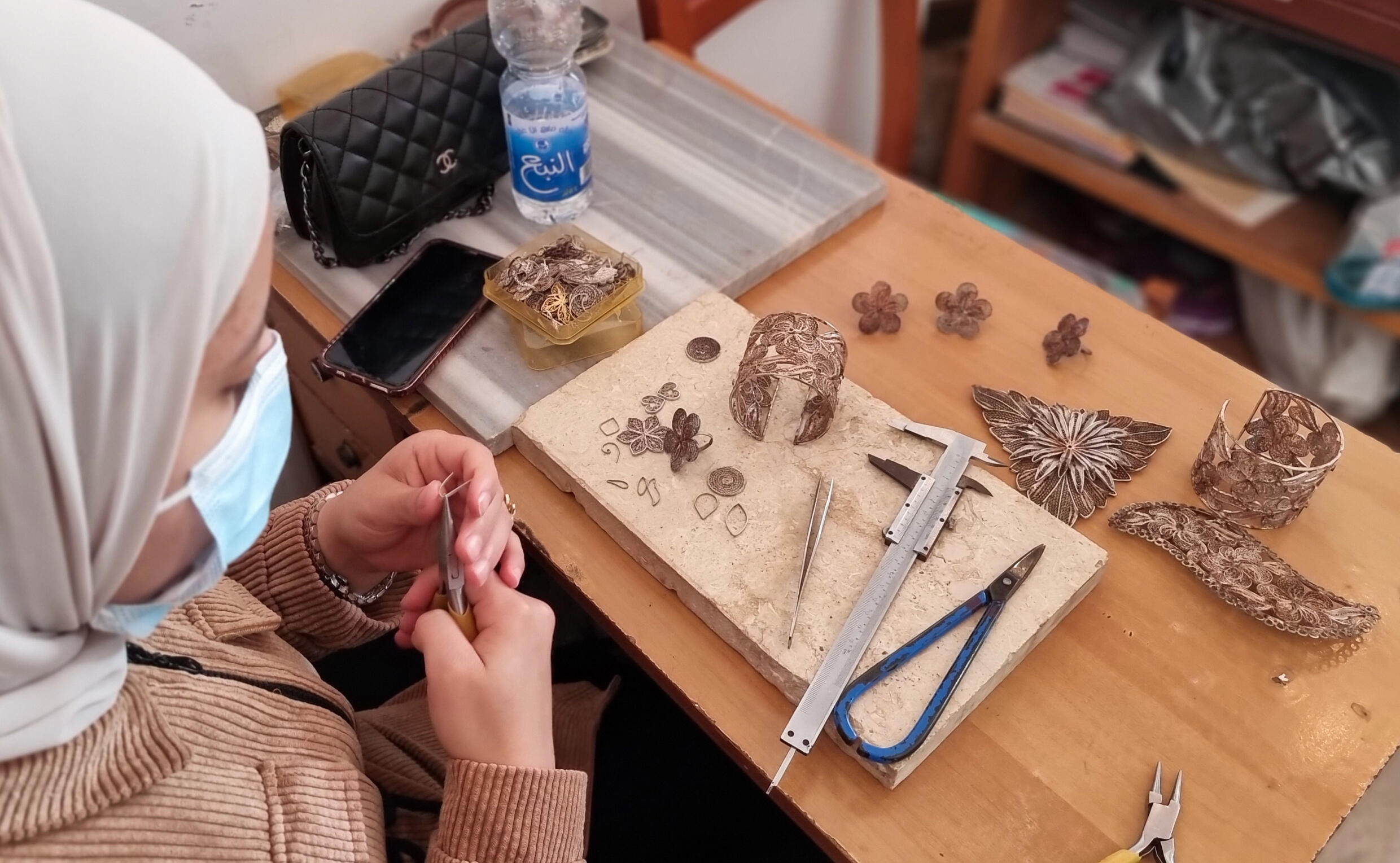 Libya traditional jewellery hangs on by silver thread