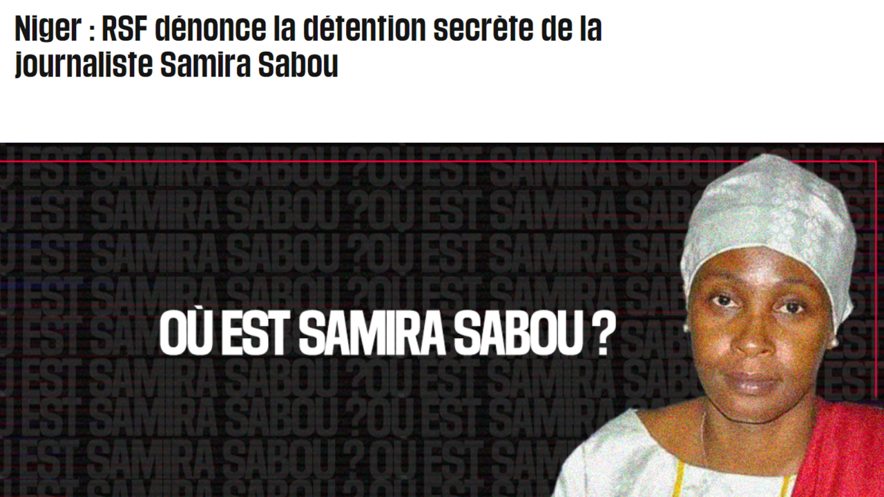 Niger: plusieurs organisations appellent à la libération de Samira Sabou