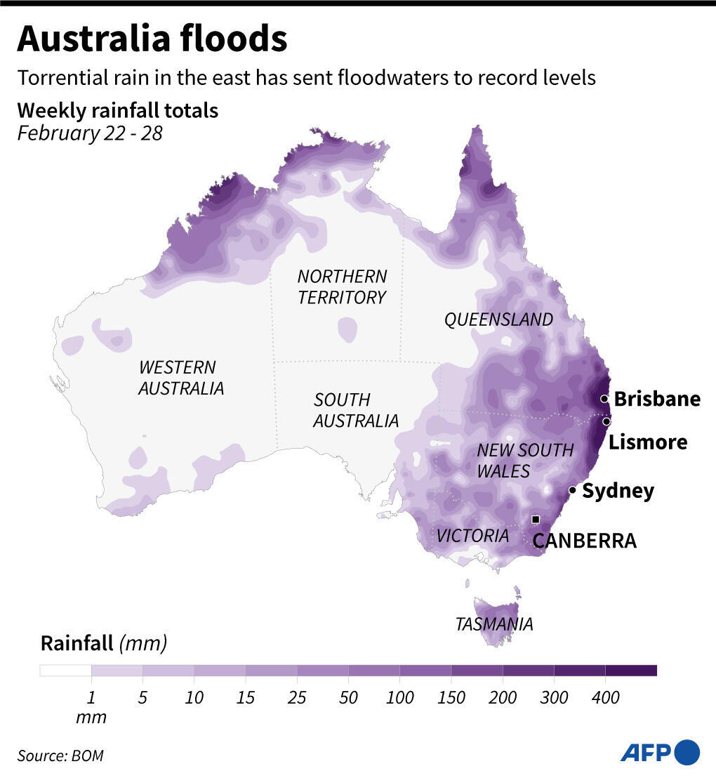 Australia orders 200,000 to flee floods moving towards Sydney