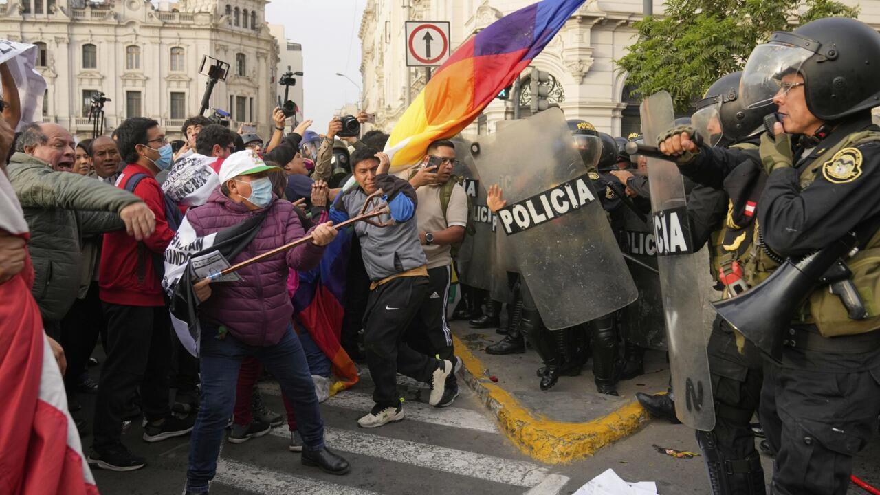 Disturbios y varios heridos en protestas en Perú contra Dina Boluarte