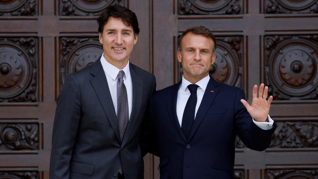 Macron and Trudeau pledge common front on economy, language