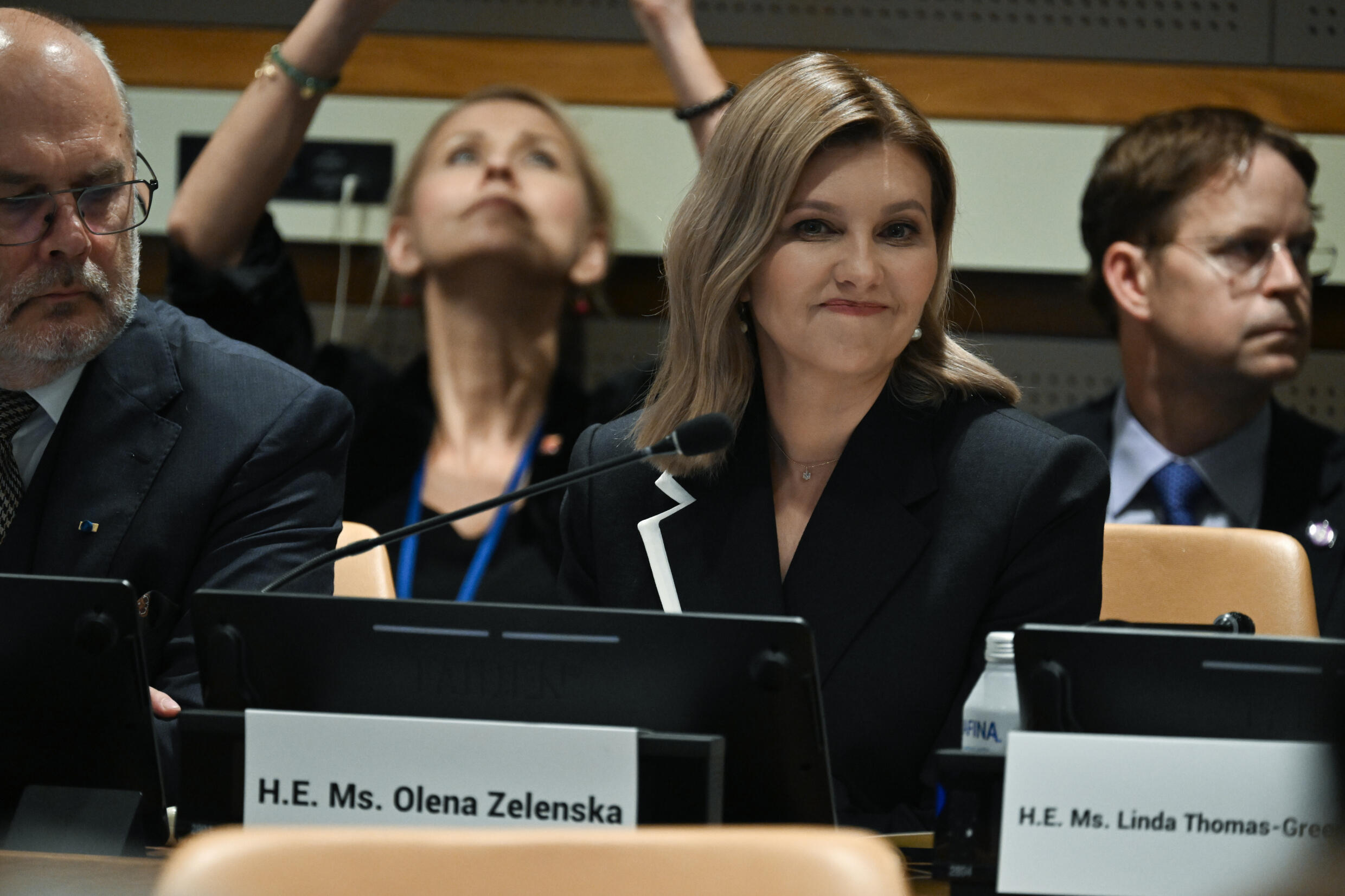 Ukraine's first lady at UN: help bring 'abducted' children home
