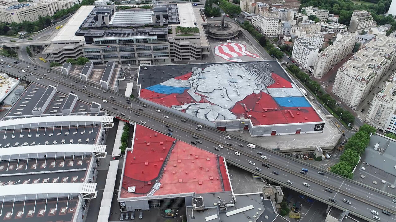French street art duo unveil largest mural in Europe